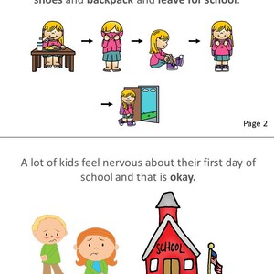 SOCIAL STORY for Autism and Behavior Management, Time for School ...