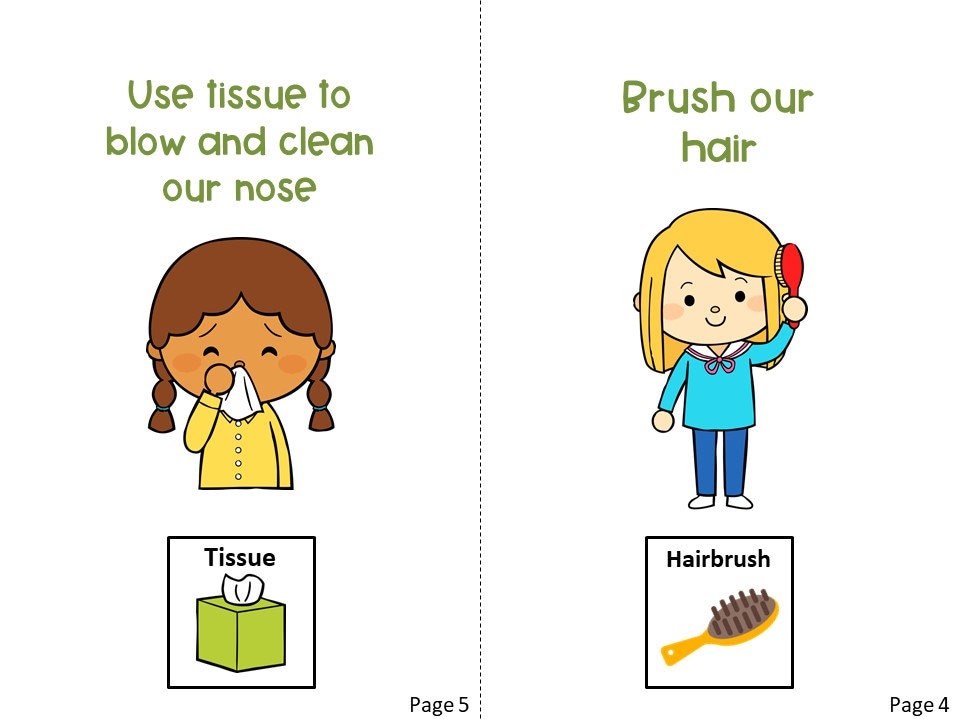 Hygiene Habits Adapted Book, Speech Therapy, Autism (digital Download ...