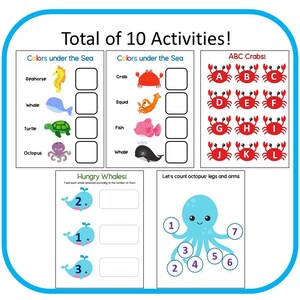 Sea Animal Printable Toddler Busy Book | Sorting and Matching ...