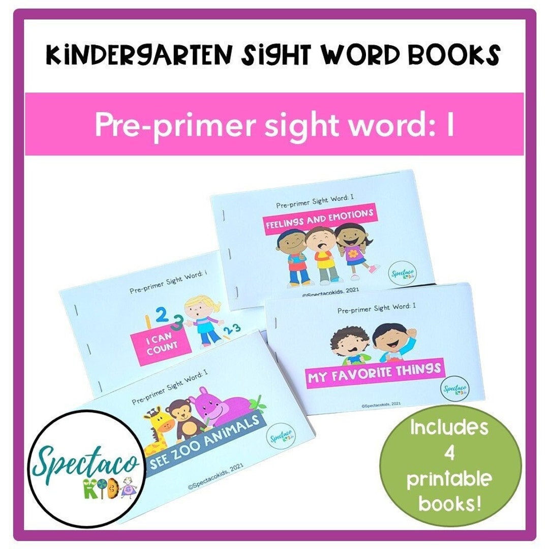 Sight Words Books, Printable Kindergarten Books, Homeschool ...