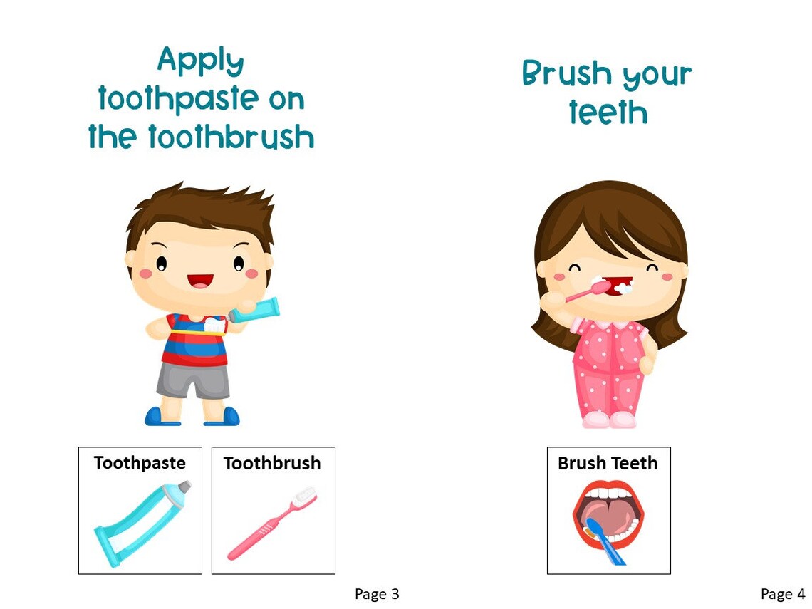 I Can Brush My Teeth! PRINTABLE ADAPTED INTERACTIVE Book for Speech ...
