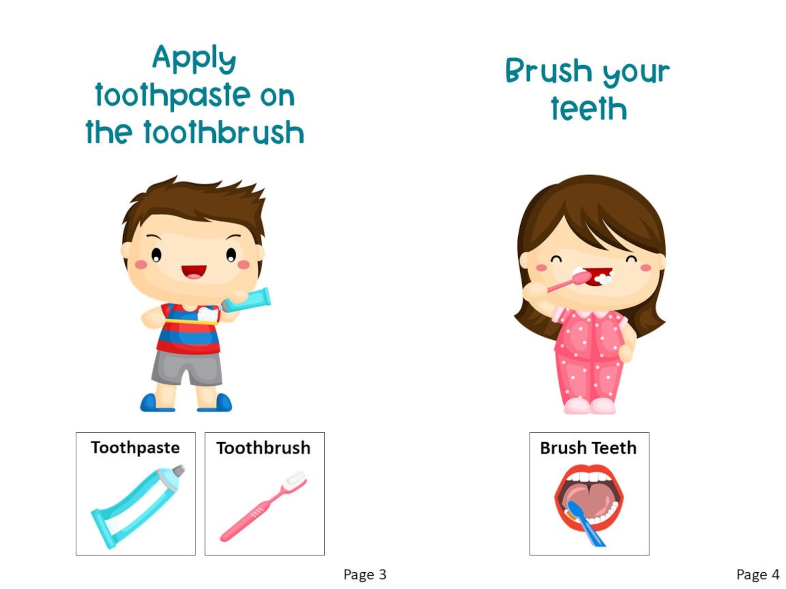 I Can Brush My Teeth! PRINTABLE ADAPTED INTERACTIVE Book for Speech ...