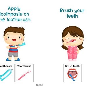 I Can Brush My Teeth! PRINTABLE ADAPTED INTERACTIVE Book for Speech ...