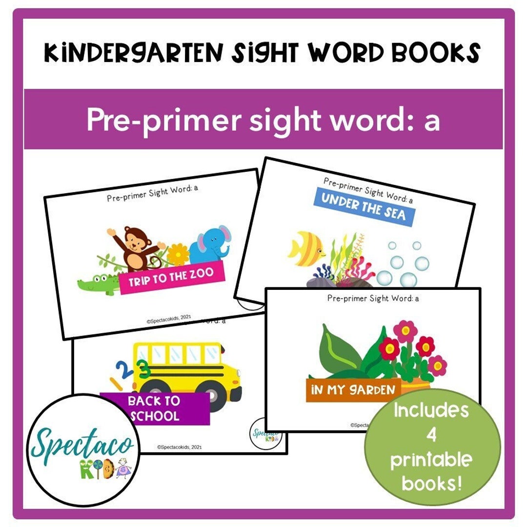 Kindergarten Sight Words, Printable Sight Word Books, Homeschool ...