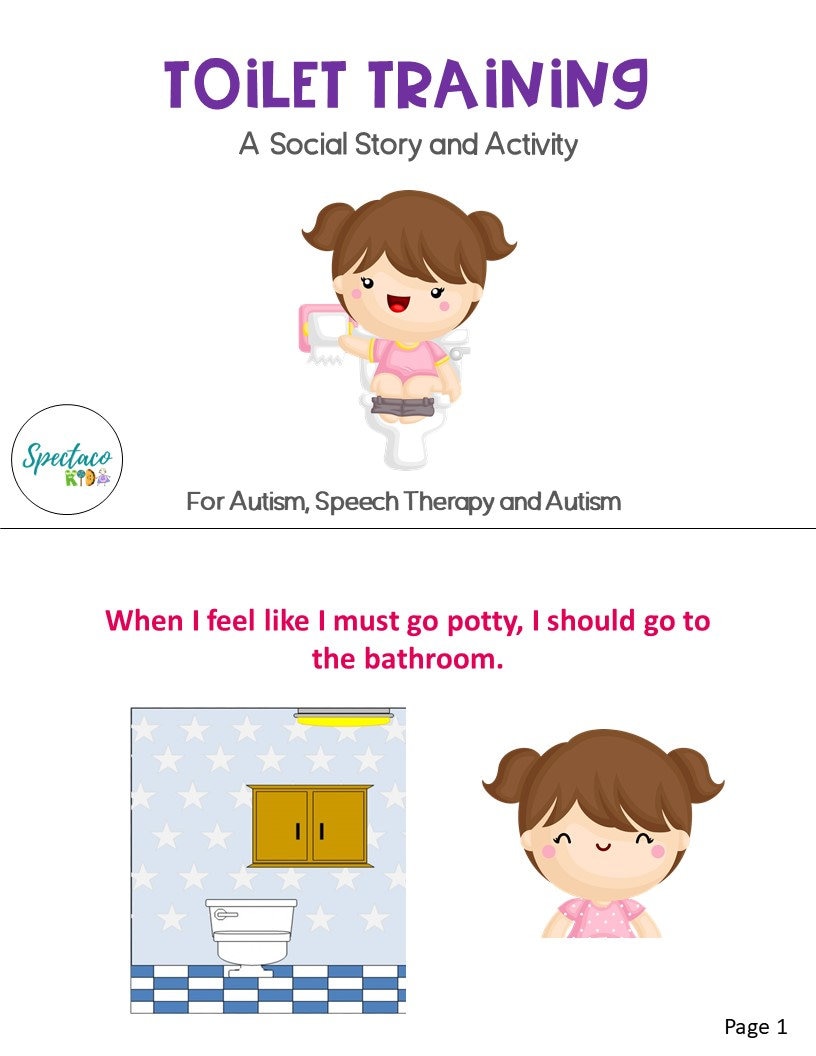 Toilet Training, Potty Training, A Social Story for Autism and Behavior ...