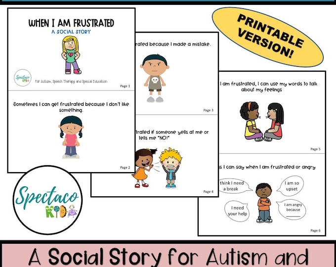 A Social Story for Autism and Behavior Management, No Hitting, Self ...