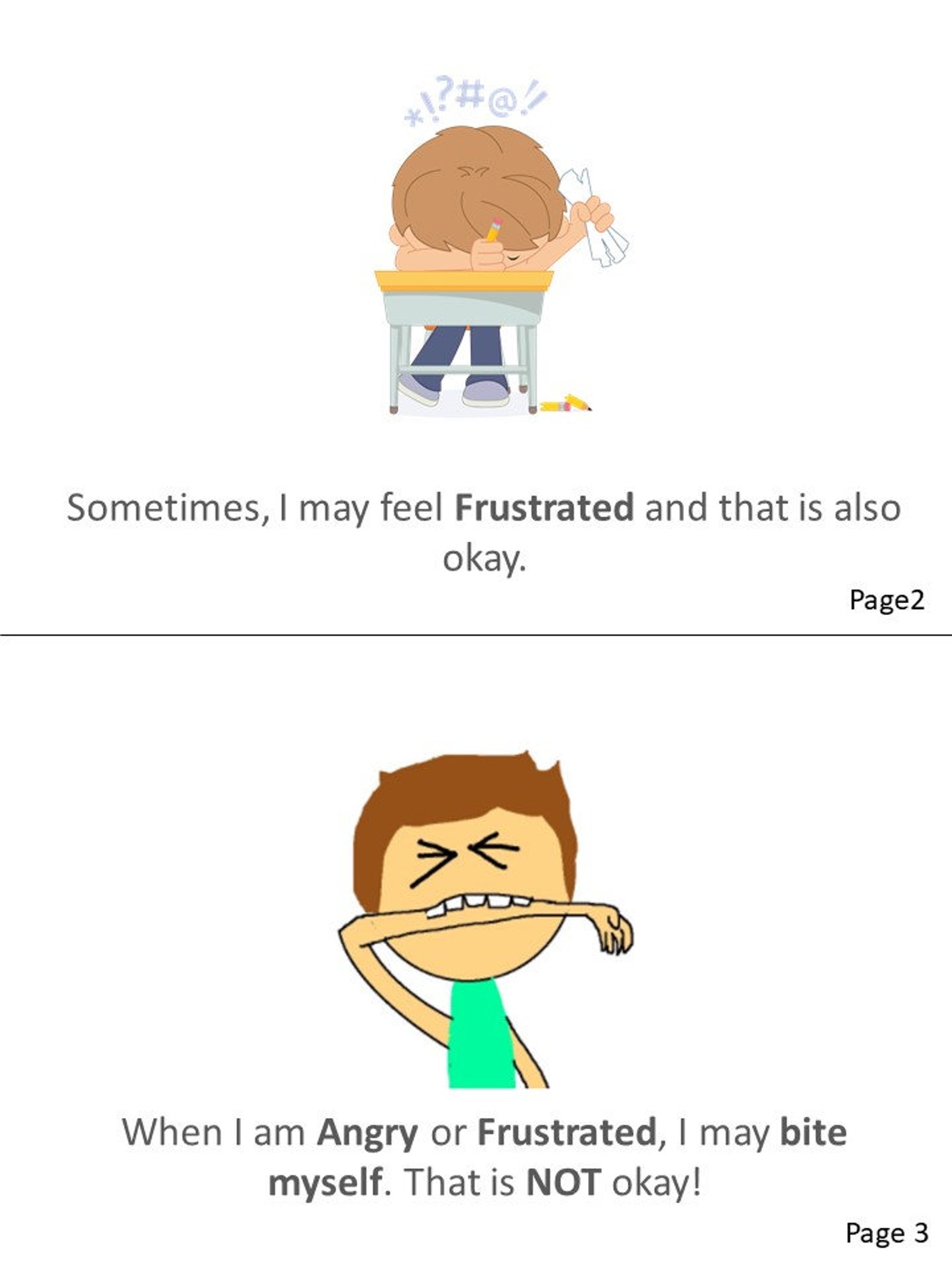 No Biting Social Story for Autism, Behavior Management (printable ...