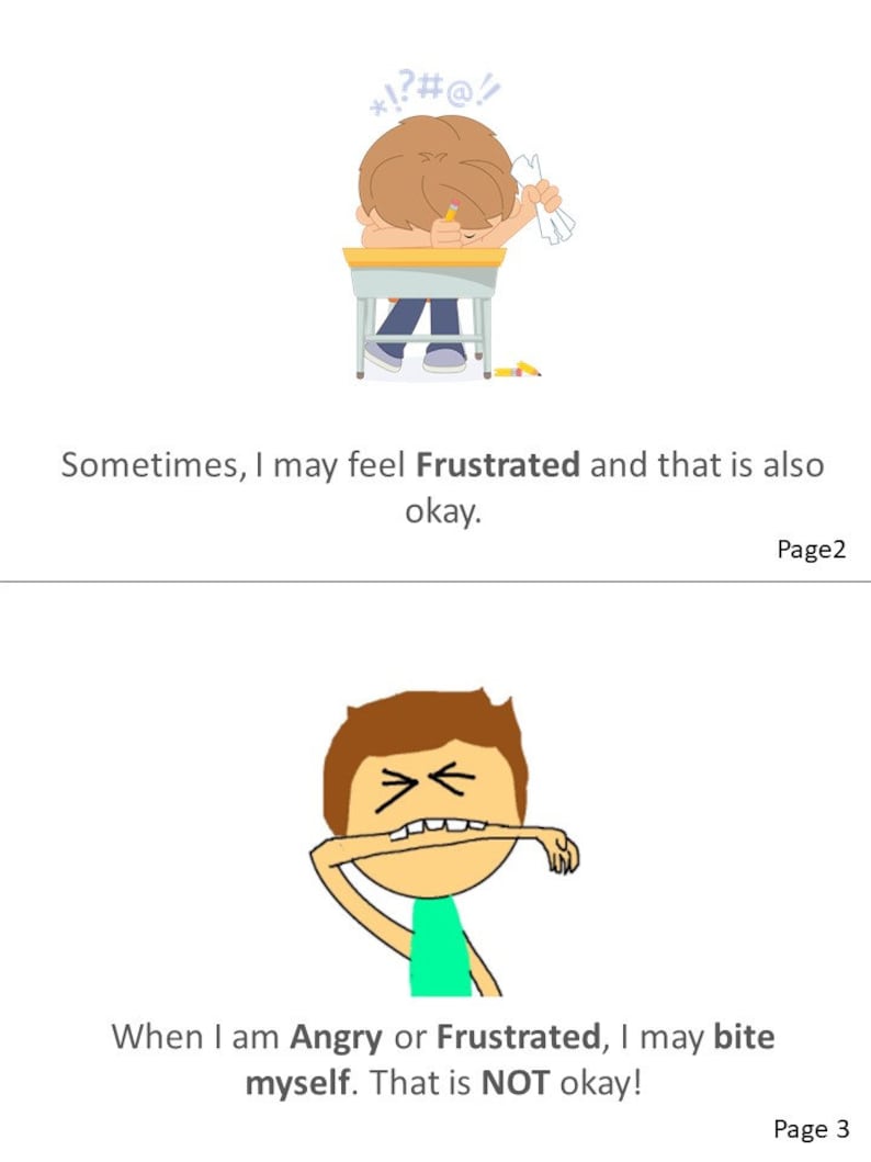 No Biting A Social Story for Autism and Behavior Management and ...