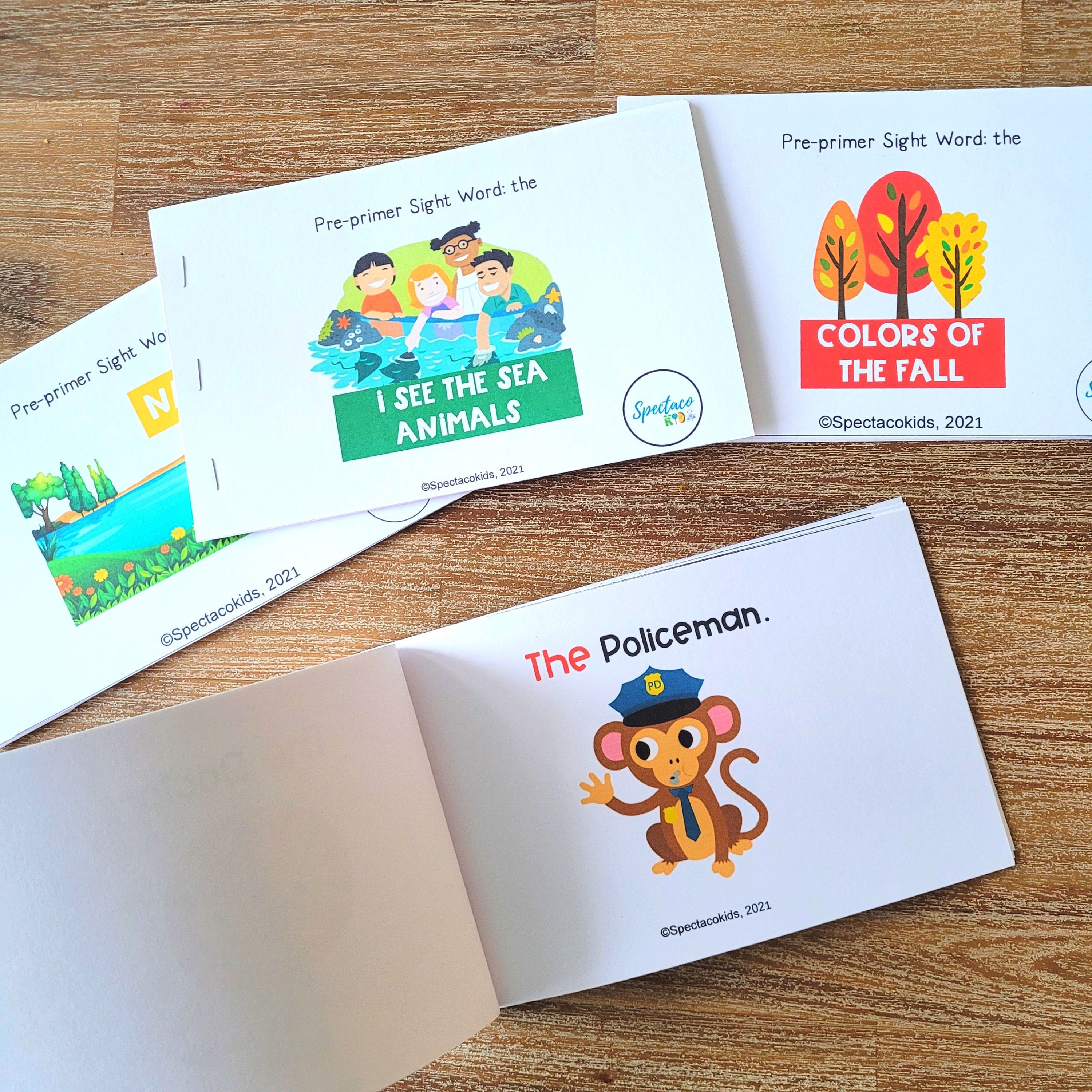 Pre-primer Sight Words Books, Printable Kindergarten Books, Homeschool ...