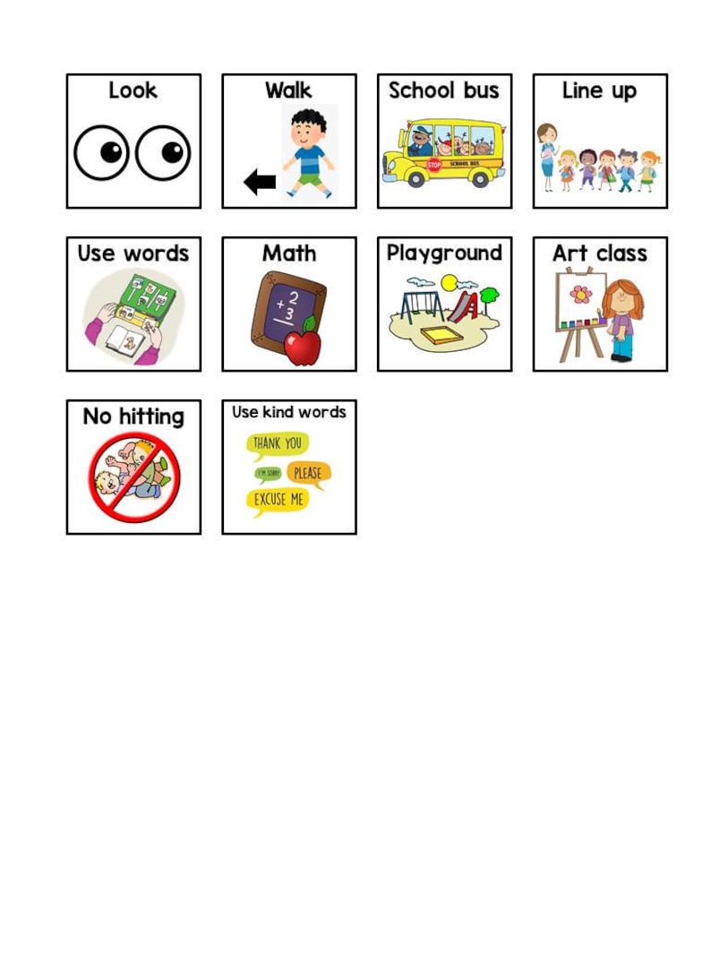 First and Then Visuals Autism Behavior Management self | Etsy