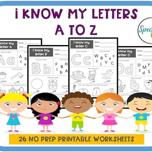 A to Z Printable Alphabet Worksheets Kindergarten, Toddlers, Preschool ...