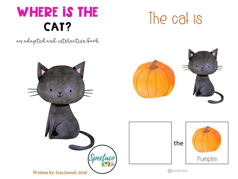 Halloween Prepositions PRINTABLE ADAPTED Fun Book for Speech Therapy ...