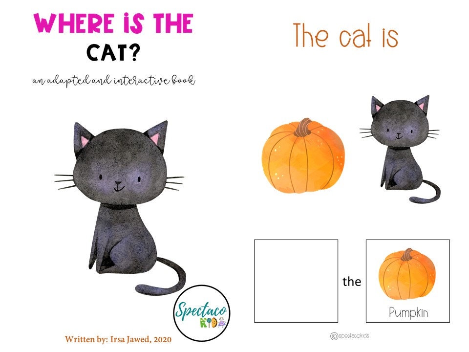 Halloween Prepositions PRINTABLE ADAPTED Fun Book for Speech Therapy ...