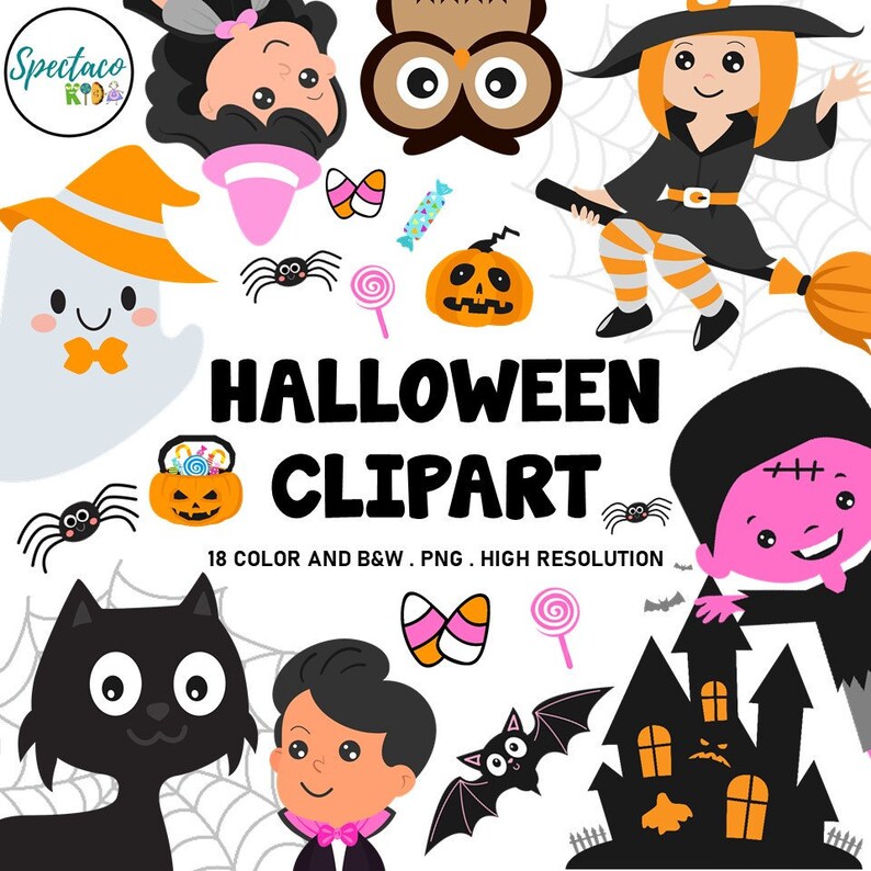 Halloween Clipart, October, Haunted House , Ghost, Trick or Treat ...
