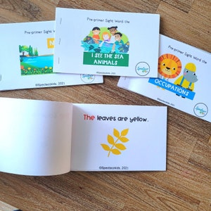 Pre-primer Sight Words Books, Printable Kindergarten Books, Homeschool ...