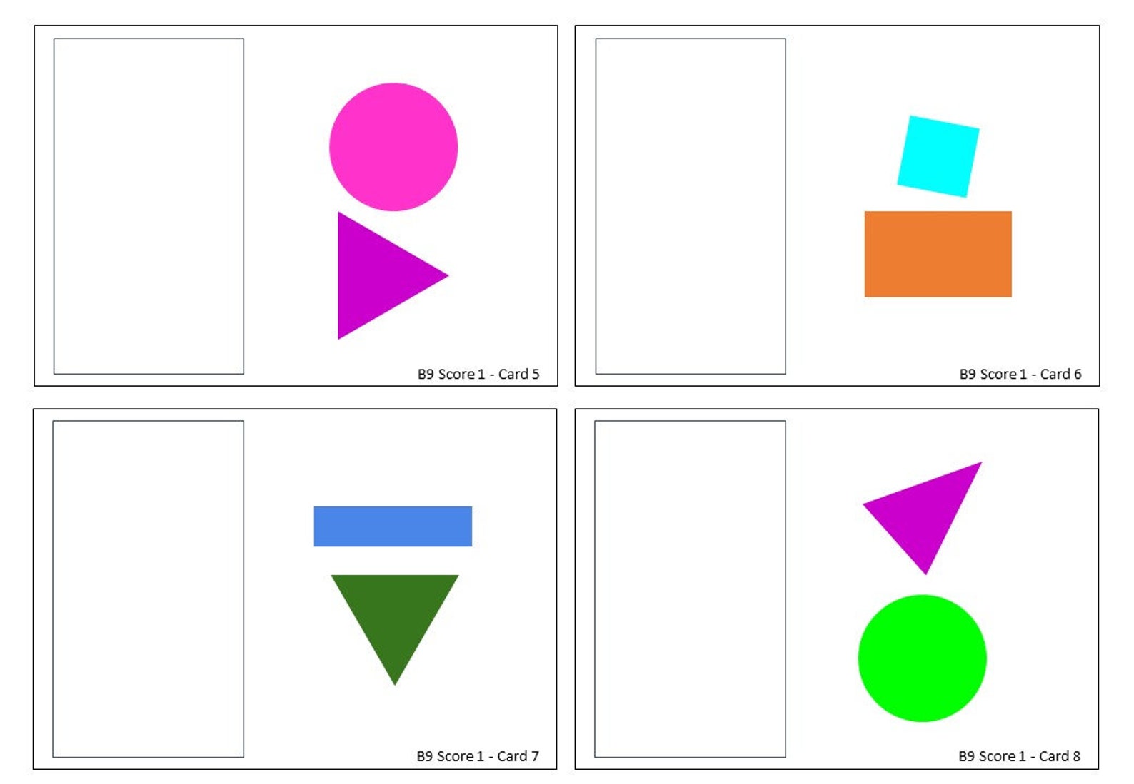 ABLLS-R Aligned B9 Block Designs on Picture Cards Task Cards, Pictures ...