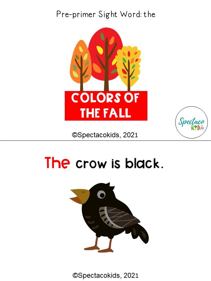 Pre-primer Sight Words Books, Printable Kindergarten Books, Homeschool ...