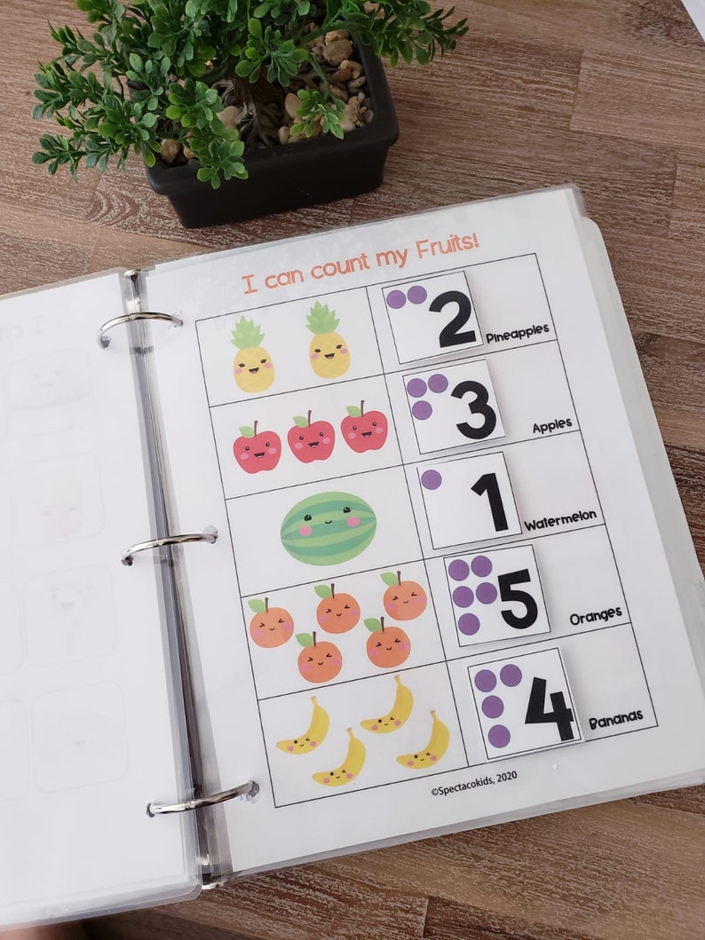 Food Printable Toddler Busy Book Sorting and Matching Learning Binder ...