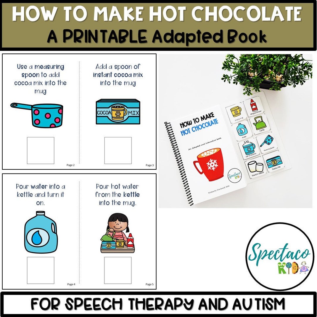 Hot Chocolate Story Sequencing Winter PRINTABLE ADAPTED INTERACTIVE ...