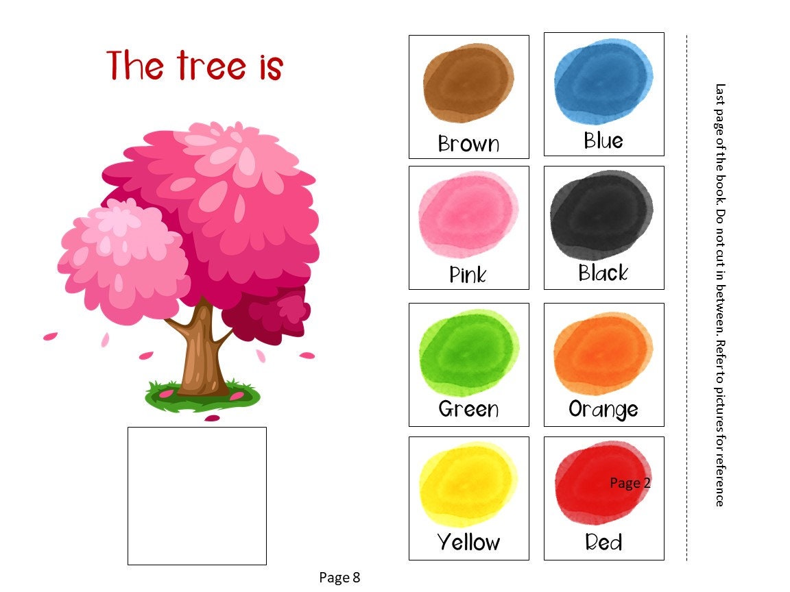 Fall Colors PRINTABLE ADAPTED INTERACTIVE Book for Speech Therapy ...