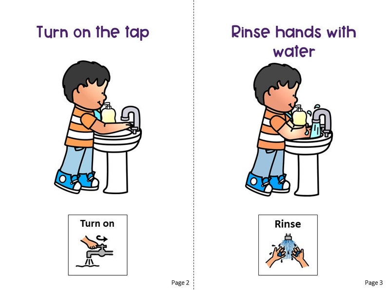 I Can Wash My Hands PRINTABLE ADAPTED INTERACTIVE Book for Speech ...