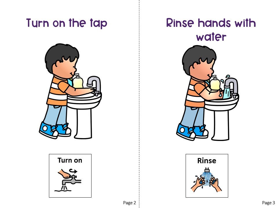 I Can Wash My Hands PRINTABLE ADAPTED INTERACTIVE Book for - Etsy Canada