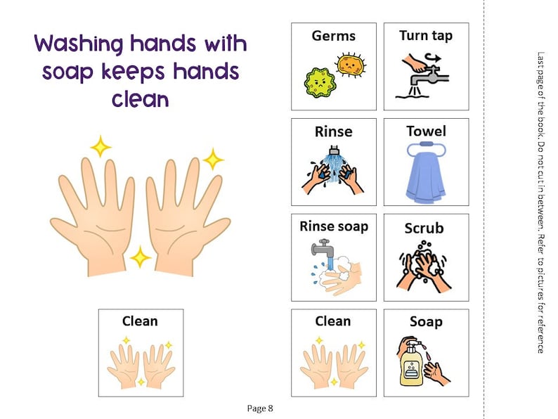 I Can Wash My Hands PRINTABLE ADAPTED INTERACTIVE Book for Speech ...