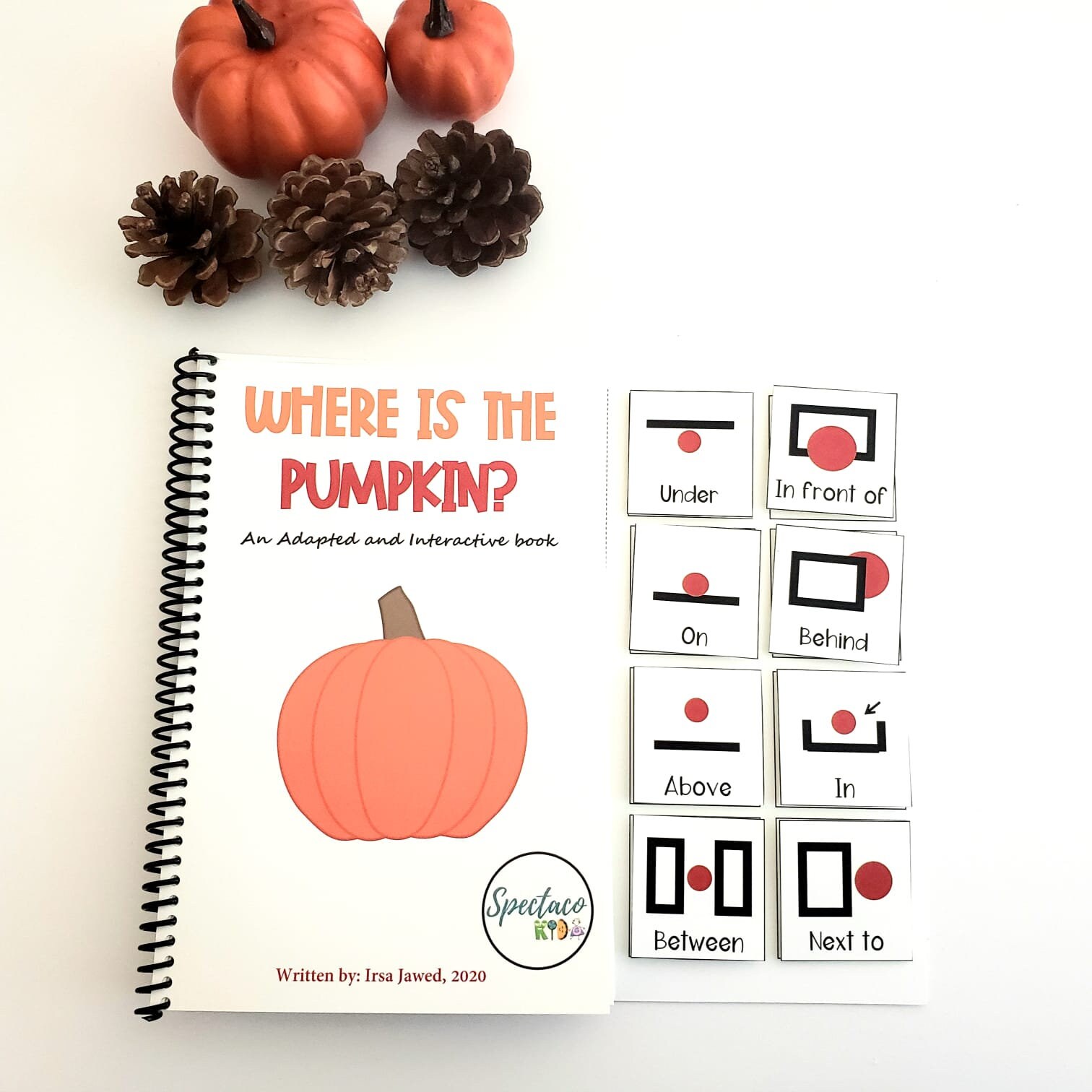 Prepositions Fall Theme PRINTABLE ADAPTED INTERACTIVE Book for Speech ...