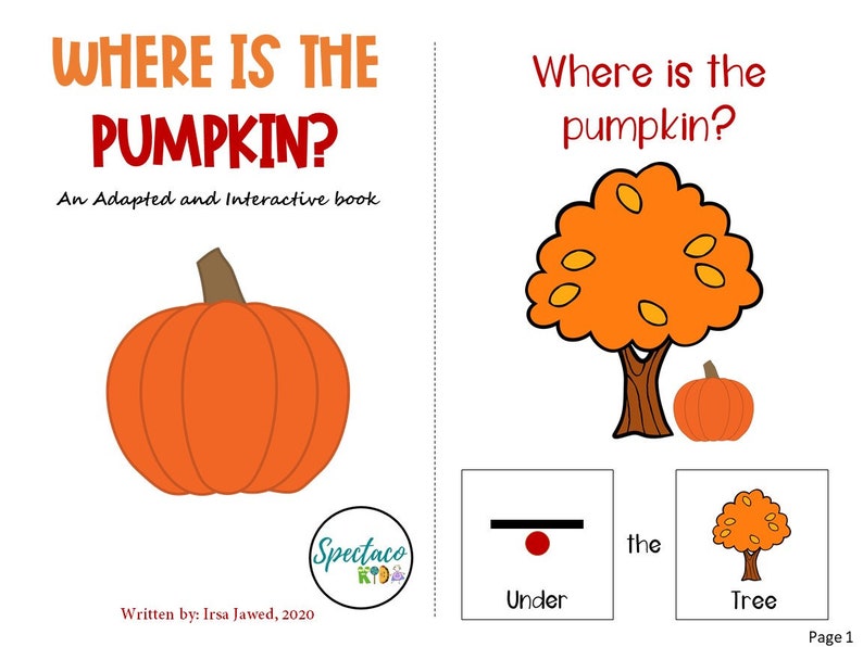 Prepositions Fall Theme PRINTABLE ADAPTED INTERACTIVE Book for Speech ...