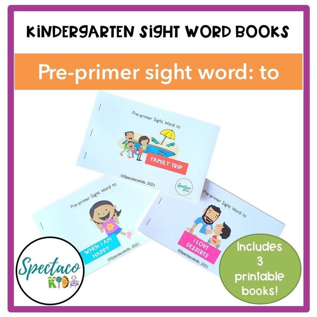 Sight Words Printable Books, Printable Kindergarten Books, Homeschool ...