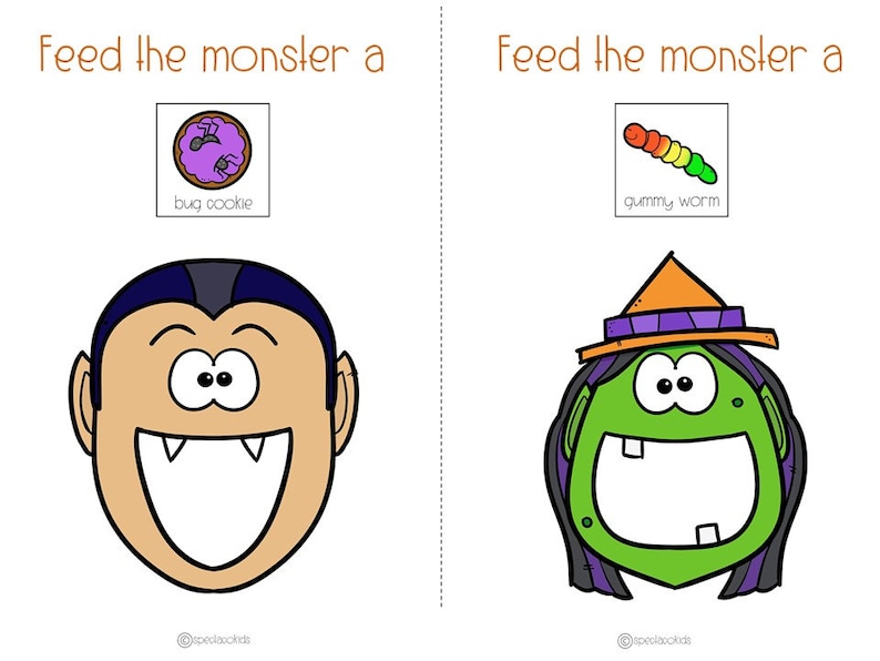Halloween Matching PRINTABLE ADAPTED Fun Book for Speech Therapy ...