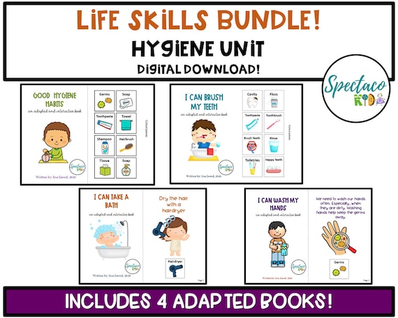 Life Skills for Kids Printable Hygiene Bundle Busy Book | Etsy