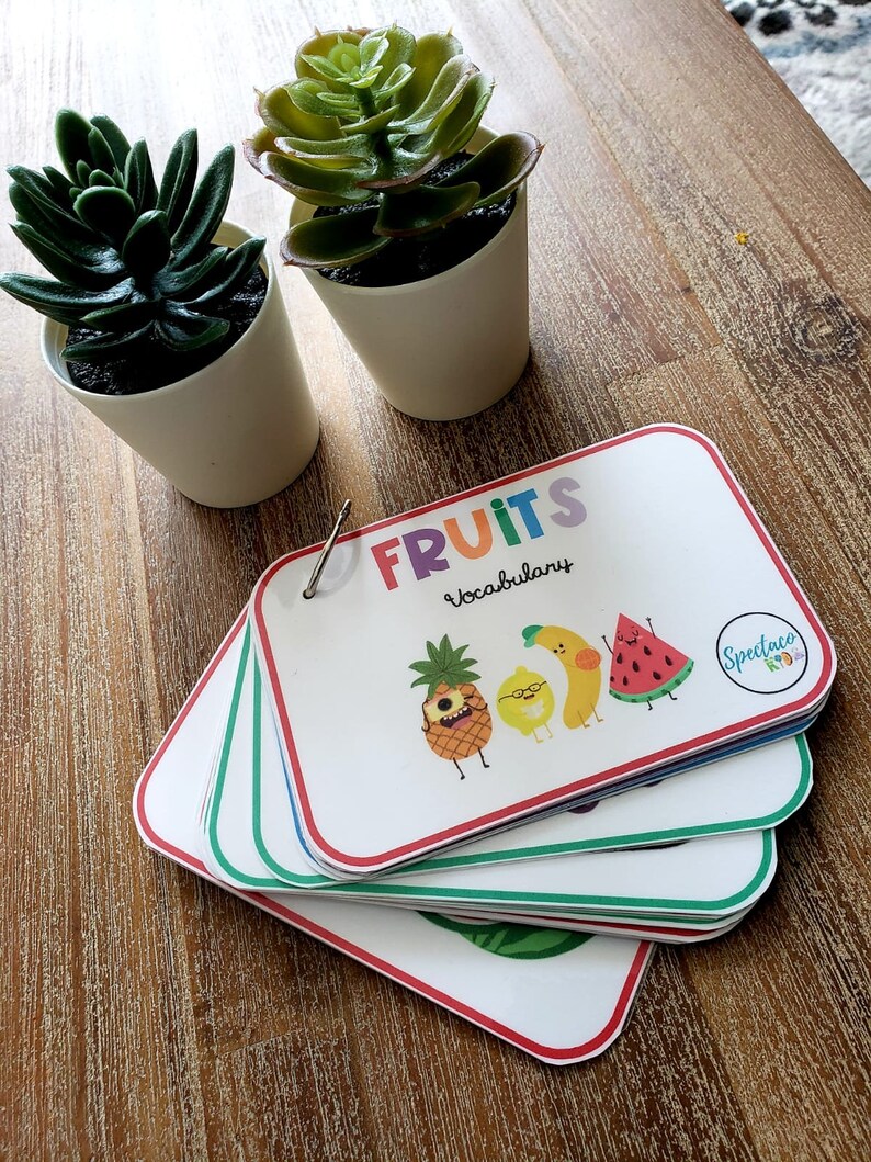 Fruits Vocabulary Flash Cards DIGITAL DOWNLOAD | Etsy