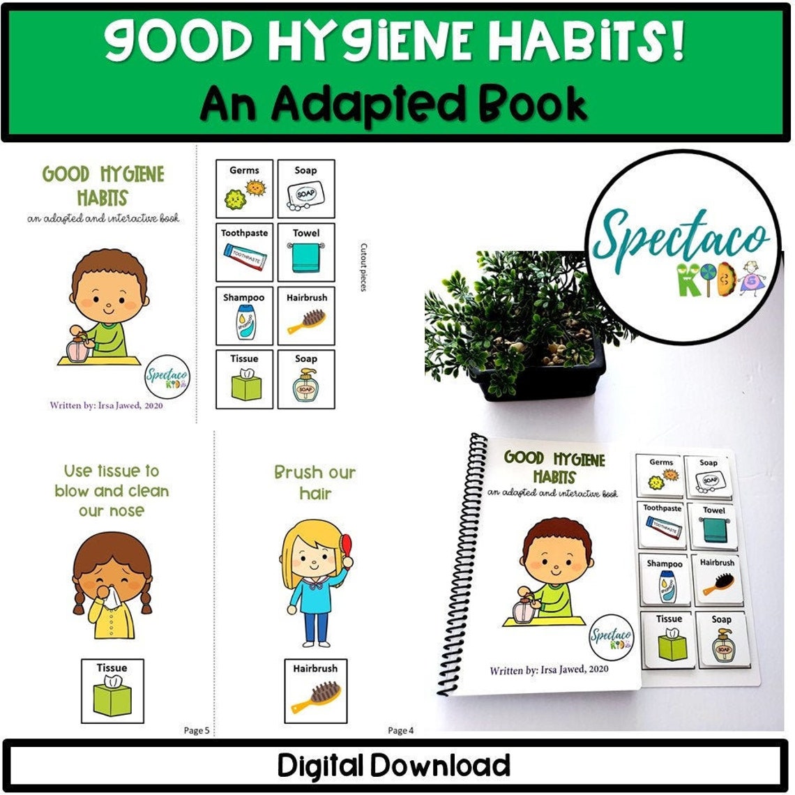 Good Hygiene Habits! PRINTABLE ADAPTED INTERACTIVE Book for Speech ...