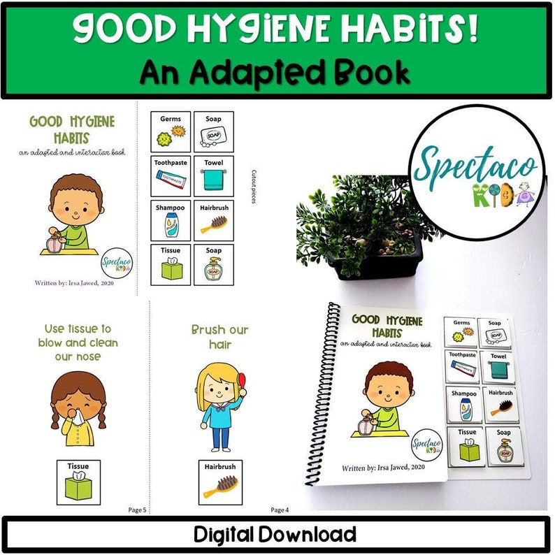 Good Hygiene Habits! PRINTABLE ADAPTED INTERACTIVE Book for Speech ...