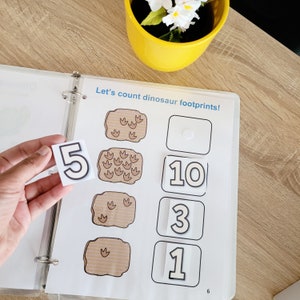 Dinosaur Printable Toddler Busy Book | Sorting and Matching | Learning ...
