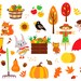 60 Fall Clipart, Autumn Clipart, Pumpkin Clipart, Leaves, Pumpkin Spice ...