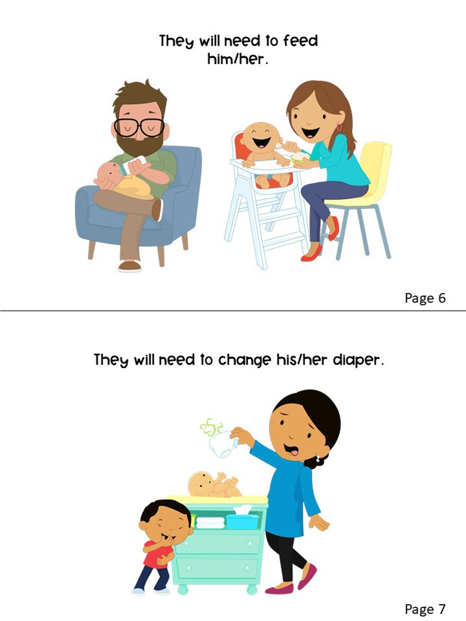 New Baby, A Social Story for Autism and Behavior Management DIGITAL ...