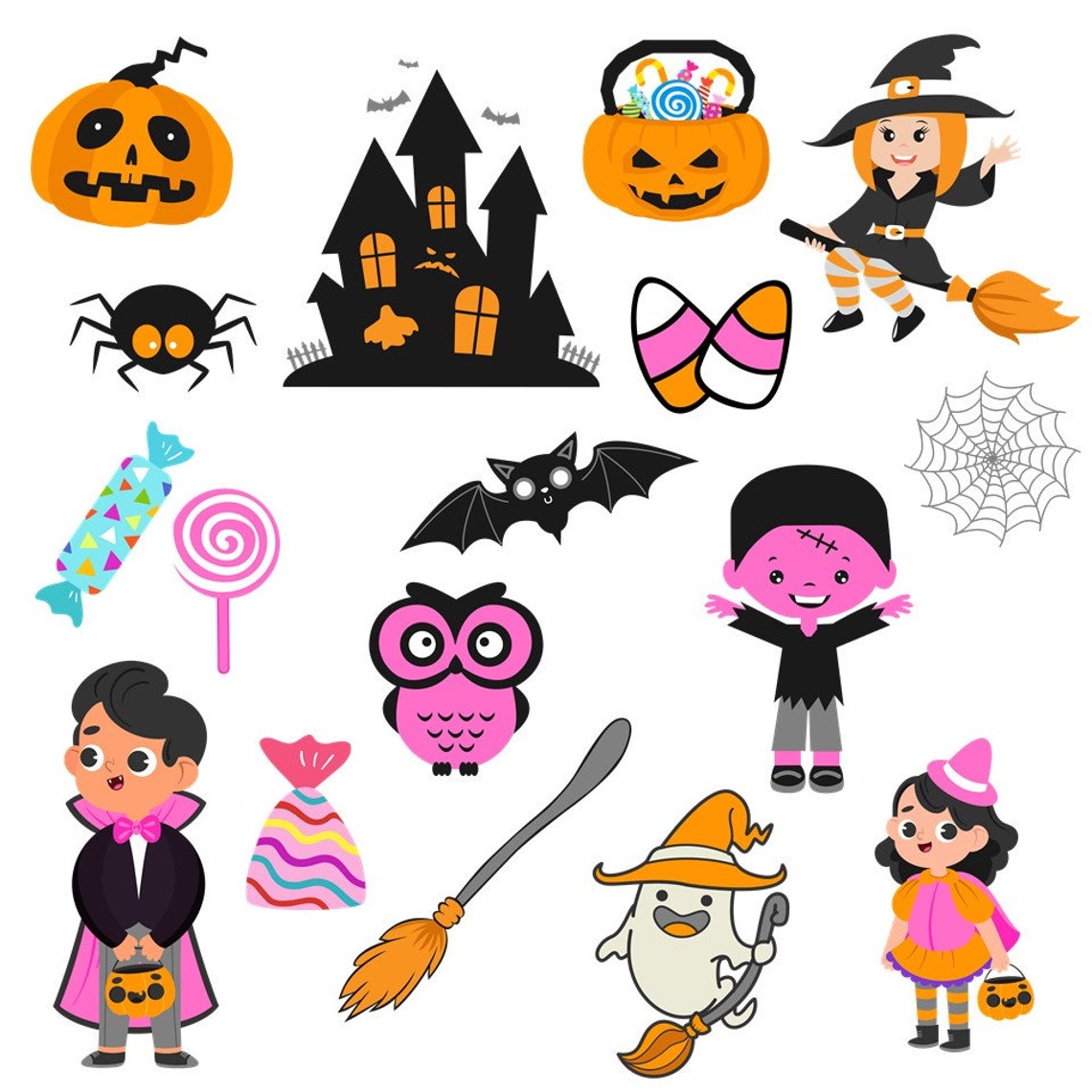Halloween Clipart, October, Haunted House , Ghost, Trick or Treat ...