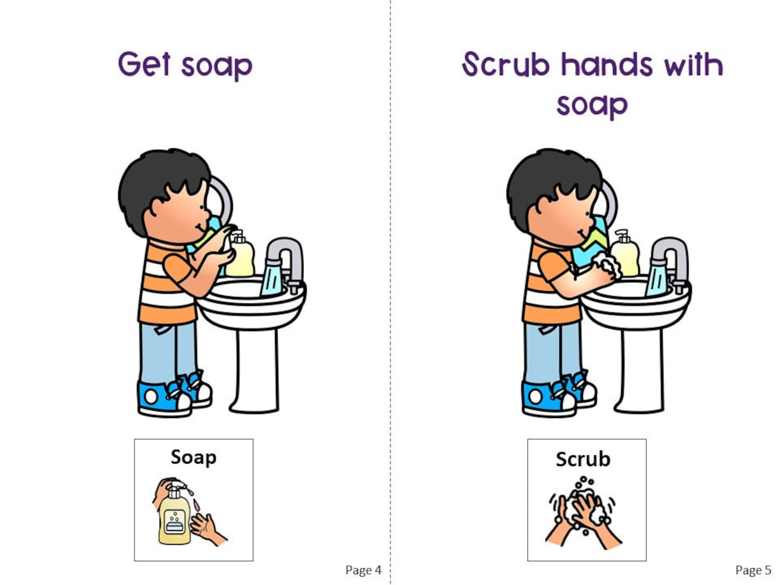 I Can Wash My Hands PRINTABLE ADAPTED INTERACTIVE Book for Speech ...
