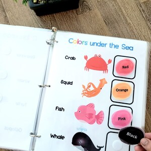 Sea Animal Printable Toddler Busy Book | Sorting and Matching ...