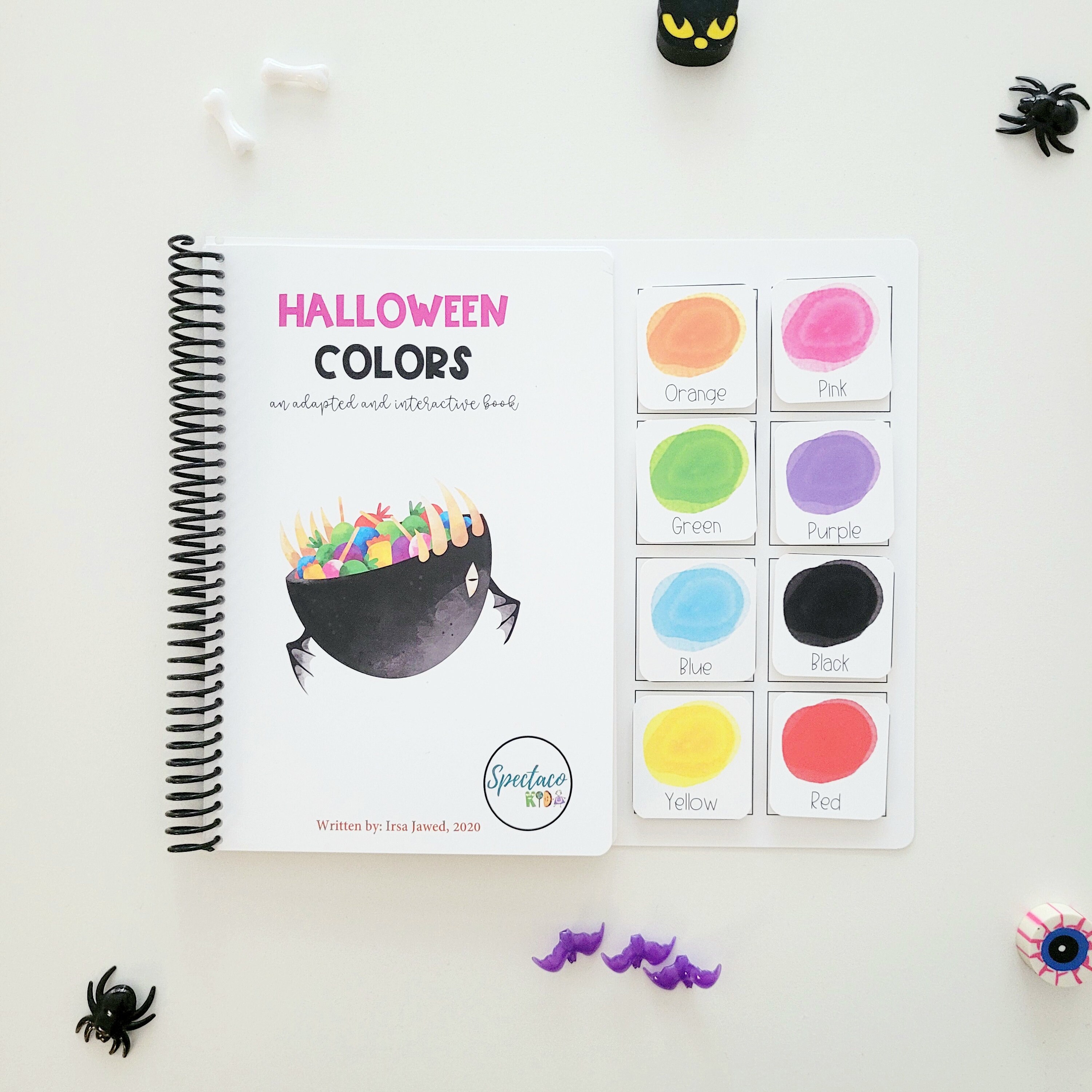 Halloween Colours PRINTABLE ADAPTED INTERACTIVE Book for Speech Therapy ...