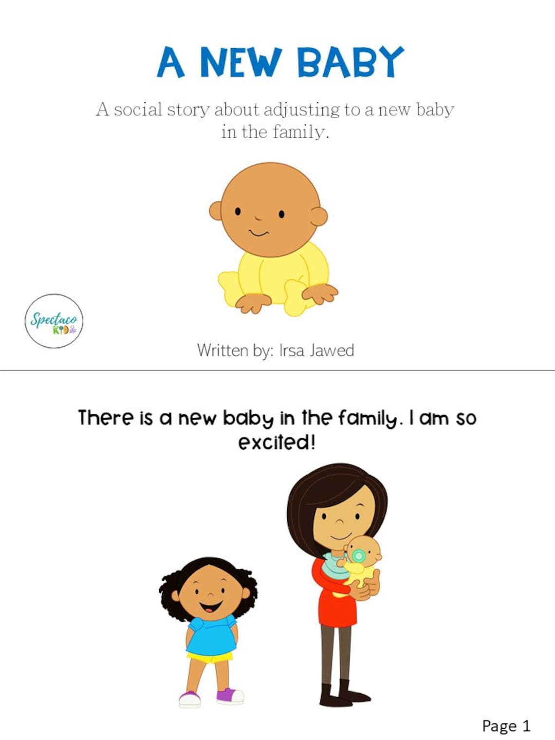 New Baby, A Social Story for Autism and Behavior Management DIGITAL ...