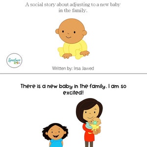 New Baby, A Social Story for Autism and Behavior Management DIGITAL ...