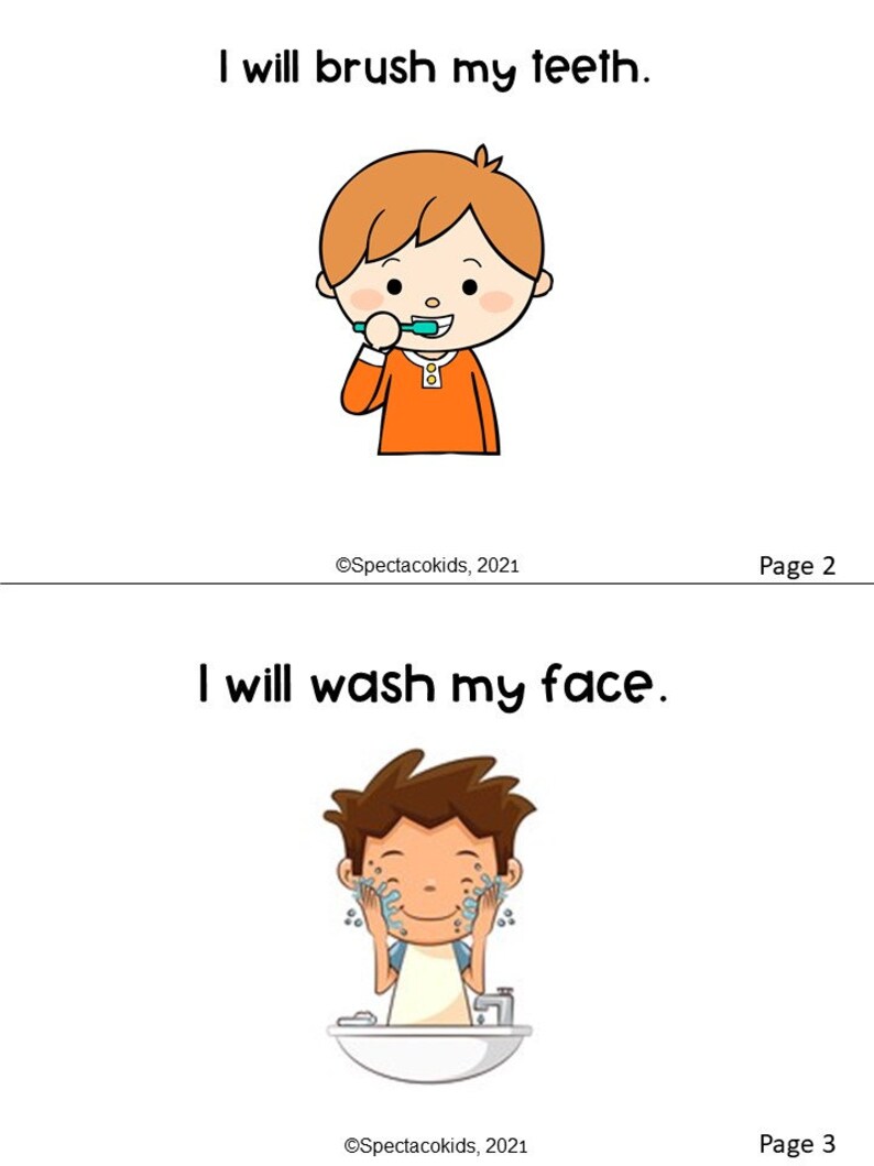 Social Story for Autism and Behavior Management, No Pushing, No Hitting ...