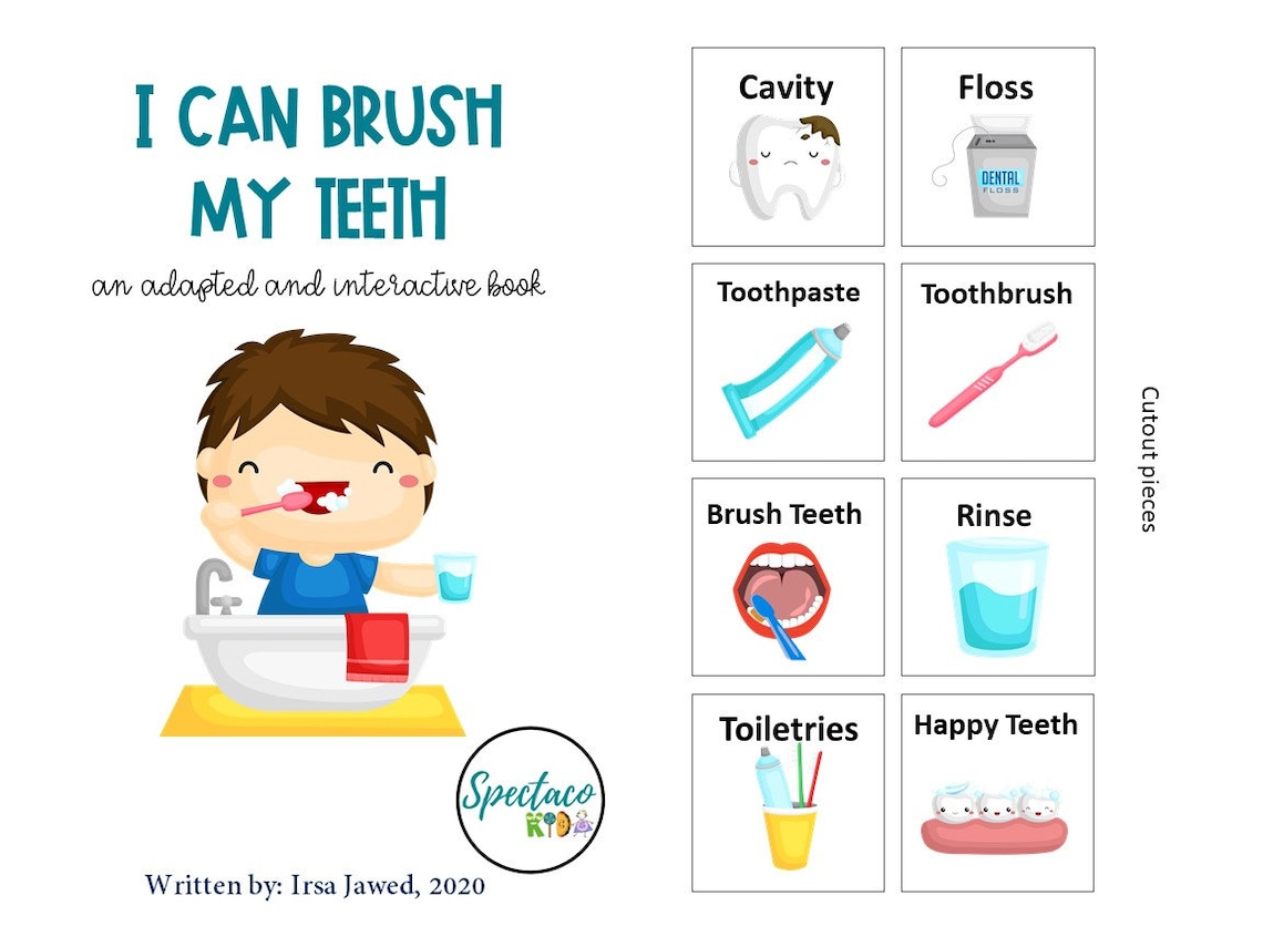 I Can Brush My Teeth! PRINTABLE ADAPTED INTERACTIVE Book for Speech ...