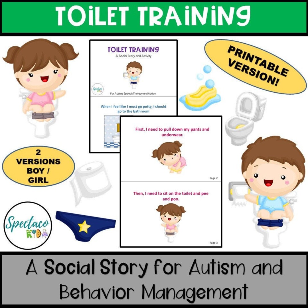 Toilet Training, Potty Training, A Social Story for Autism and Behavior ...