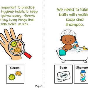 Good Hygiene Habits! PRINTABLE ADAPTED INTERACTIVE Book for Speech ...