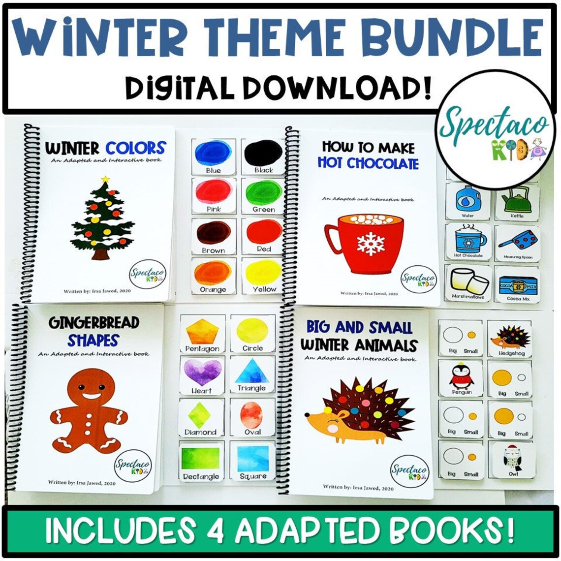Winter Theme Basic Concepts Bundle PRINTABLE ADAPTED INTERACTIVE Books ...