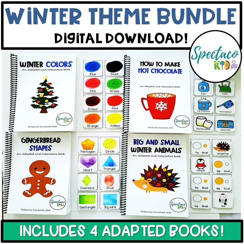 Winter Theme Basic Concepts Bundle PRINTABLE ADAPTED INTERACTIVE Books ...